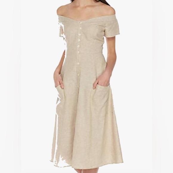 Wayf | Dresses | Final Wayf Perry Linen Blend Midi Dress | Poshmark